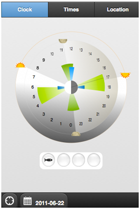 NEW: Solunar Fishing Clock